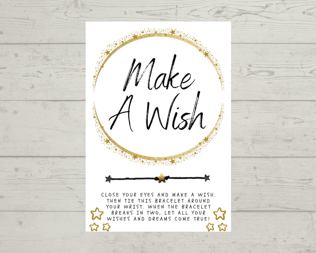 Make A Wish Bracelet, Make A Wish, Thank You Gift, Party Favor - Etsy
