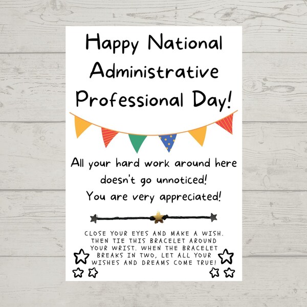 Administrative Professional Day Card - Etsy