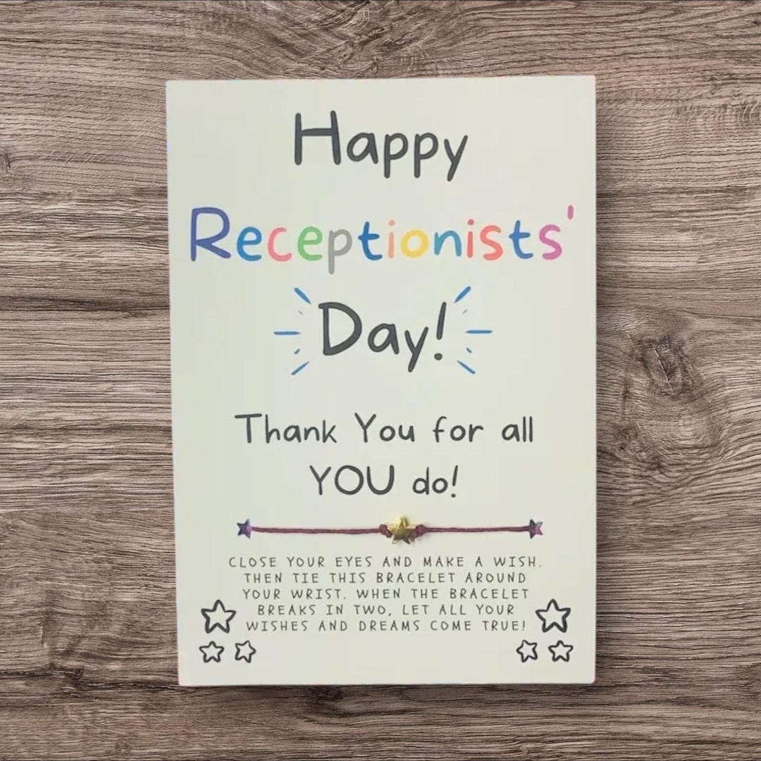 Receptionist's Day, Receptionist's Thank You, Card, Team Gift, National ...