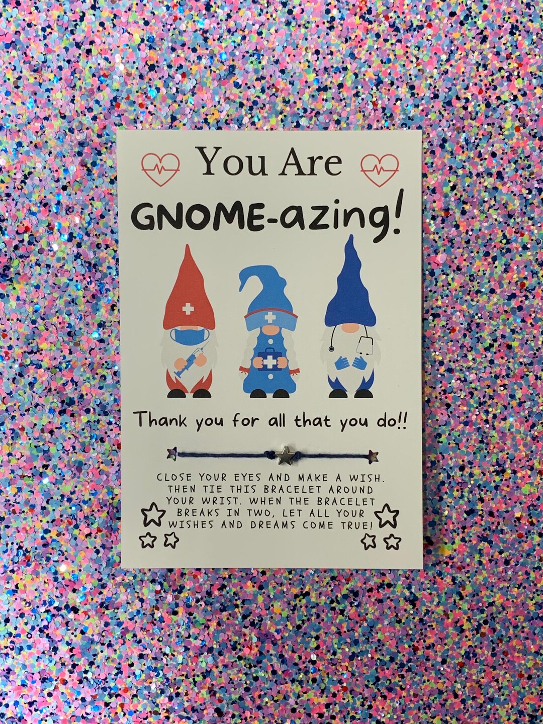 Nurse Thank You Gift: Medical Gnomes Wish Bracelet - Etsy