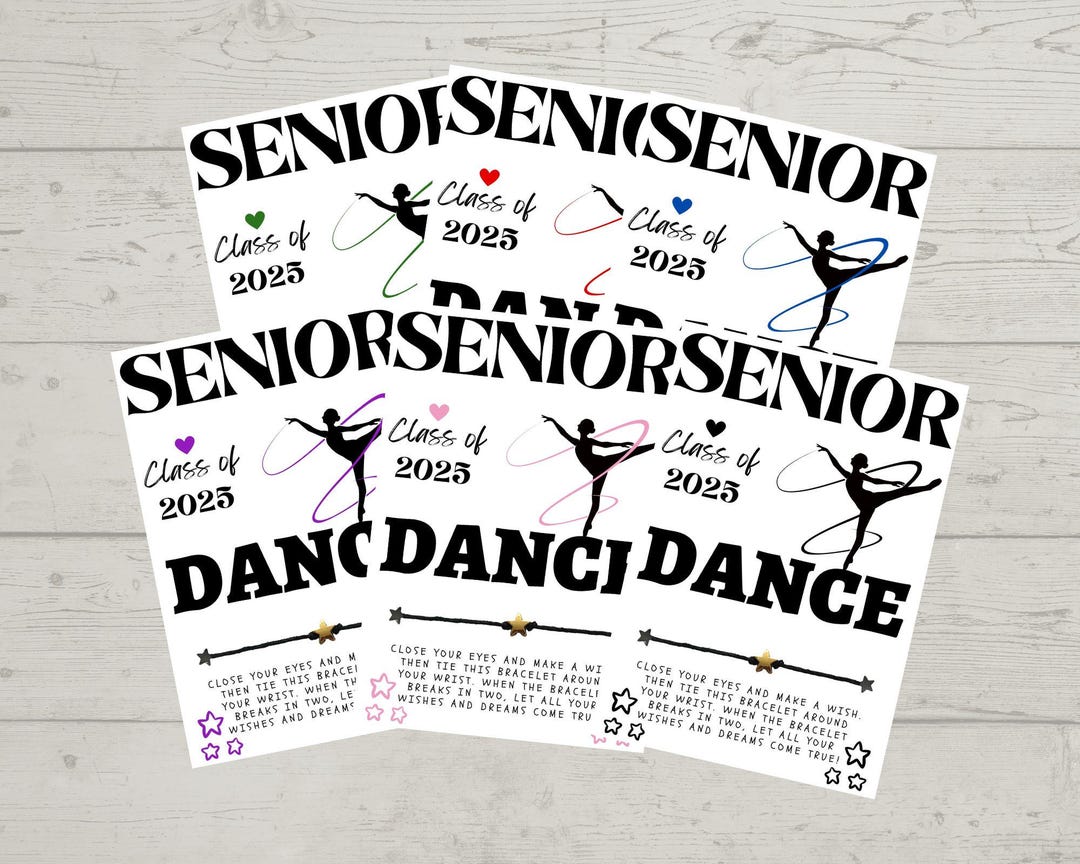 SENIOR Class of 2025 DANCE Wish Bracelet, Grad Party Favor, Graduate ...