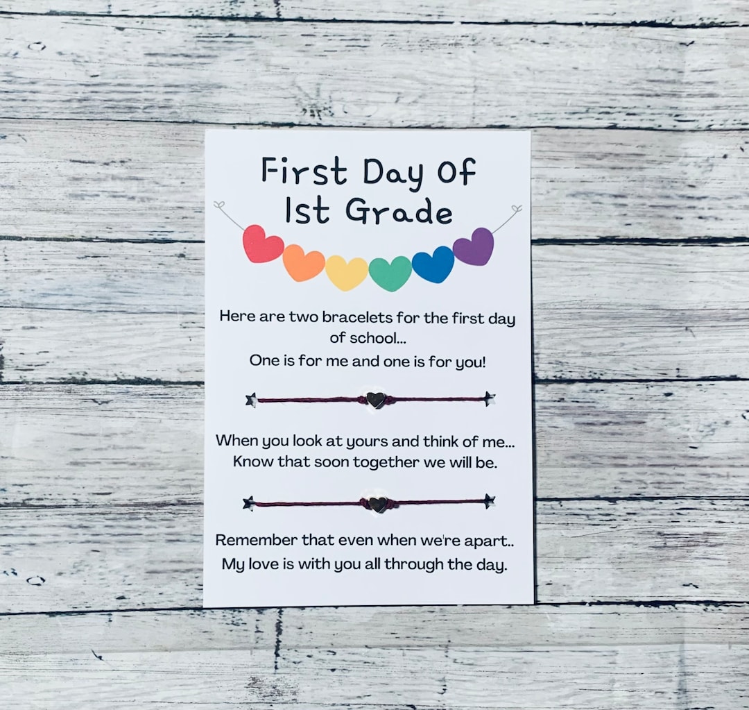 First Day of 1st Grade, Mommy and Me Bracelets, Wish Bracelets, First ...
