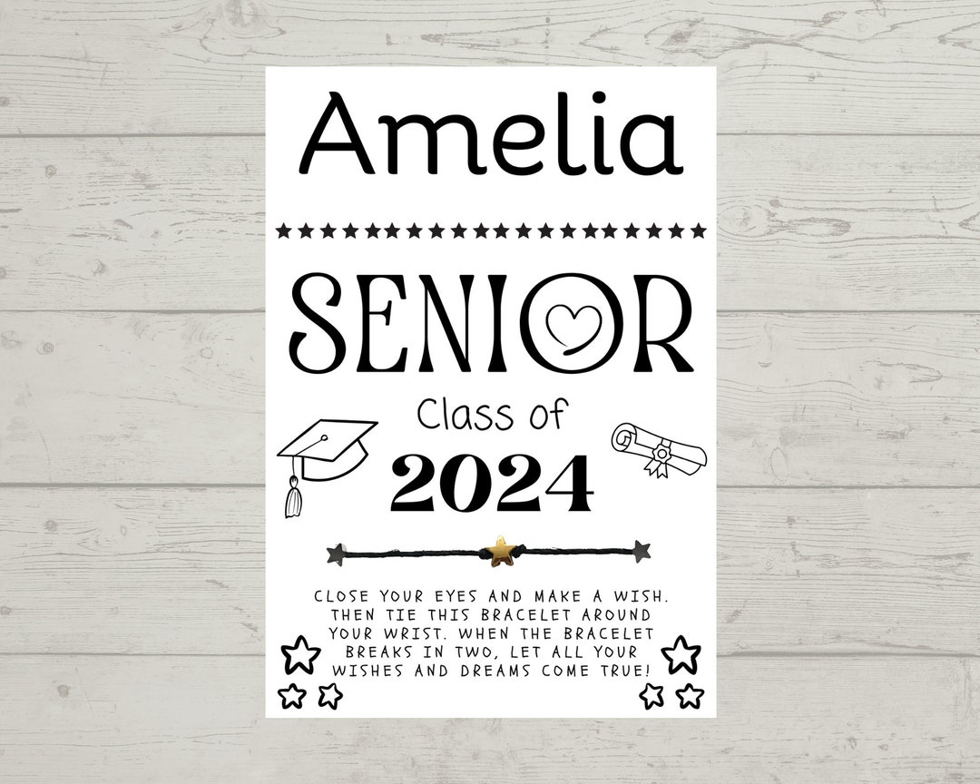 Senior 2024 Wish Bracelet Senior Year End of School Senior - Etsy