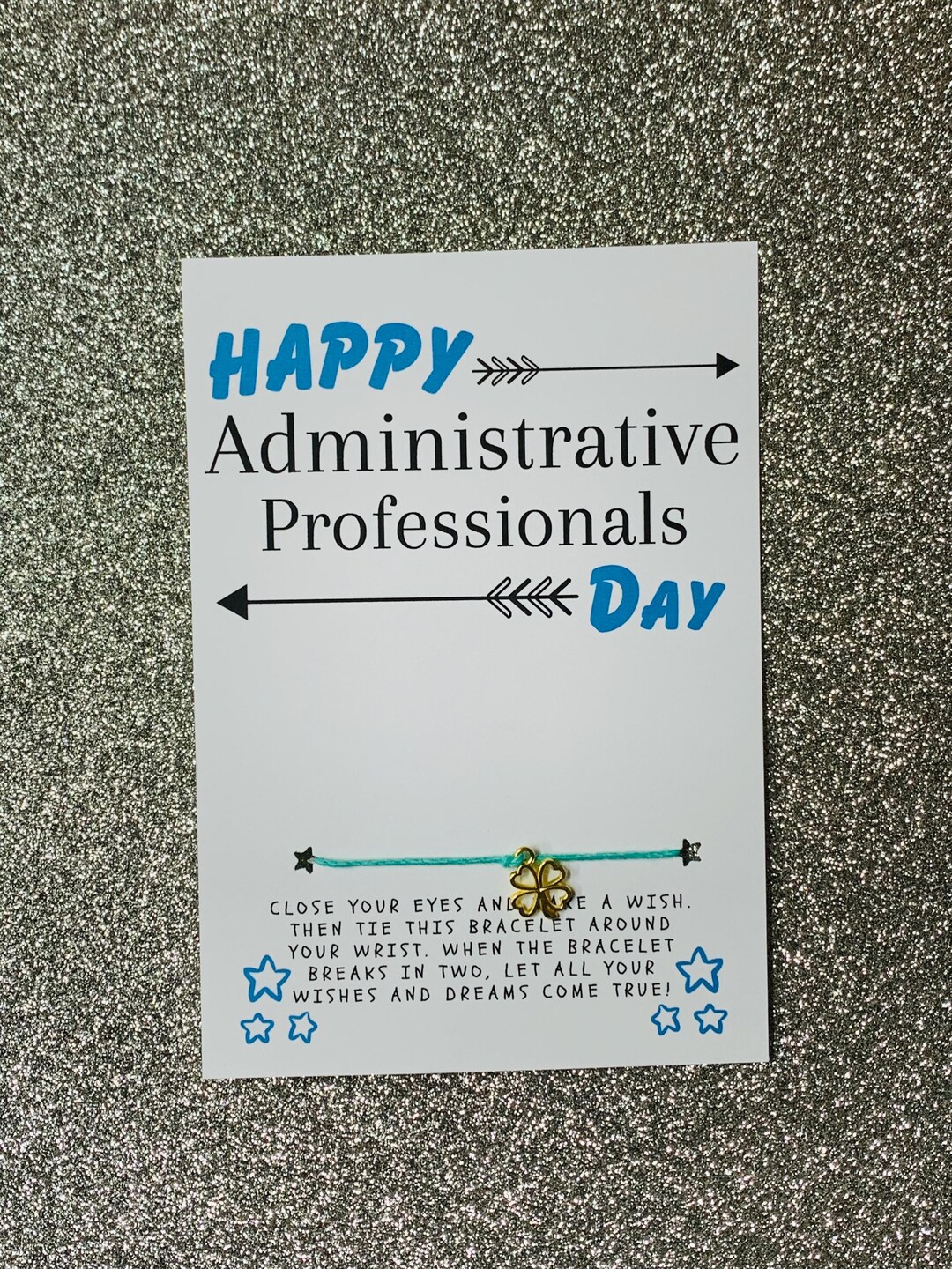 Administrative Professionals Day Gift, Wish Bracelet, Office Staff ...
