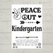 PEACE OUT Kindergarten End of School Year Wish Bracelet, Classroom Wish ...