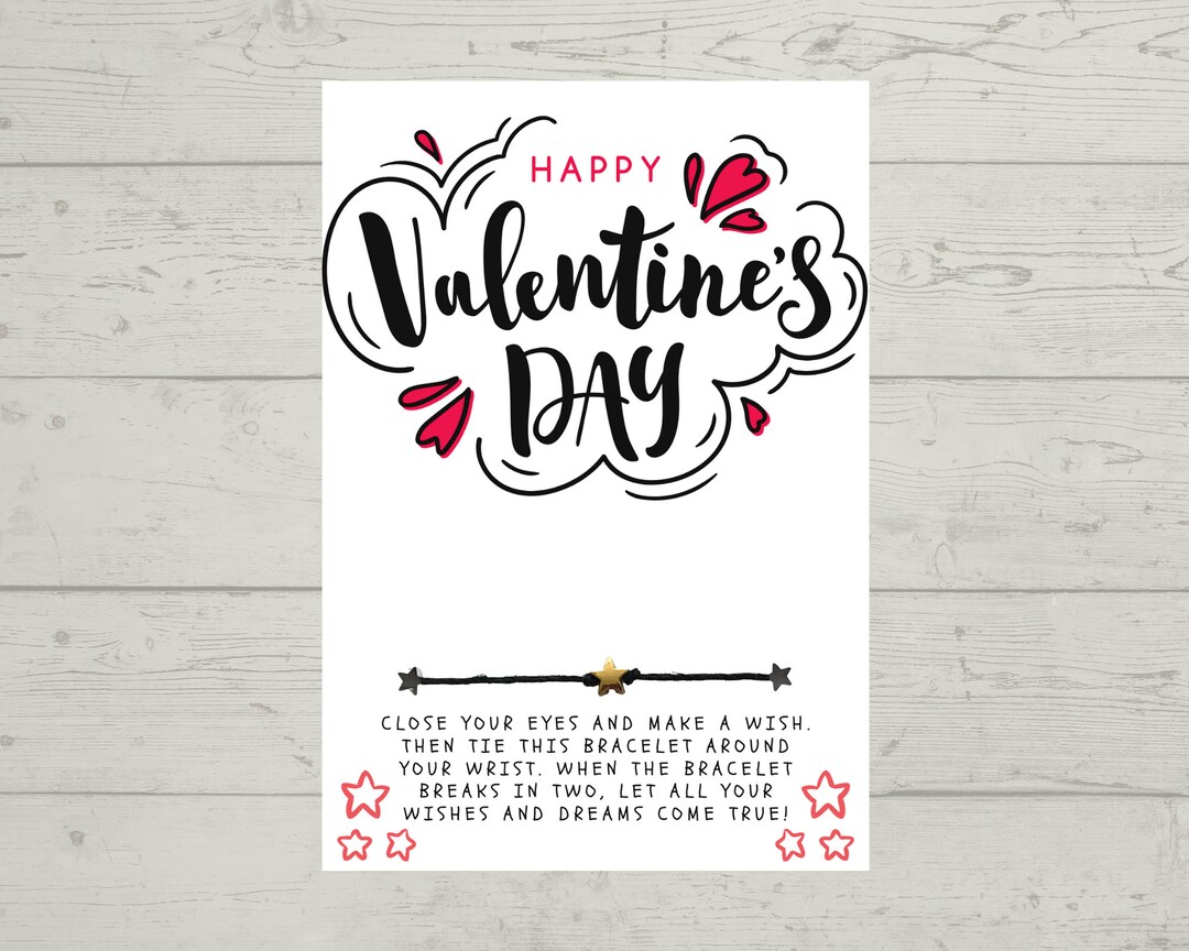 Happy Valentines Day Wish Bracelet, Class Gift, Gifts for Everyone ...
