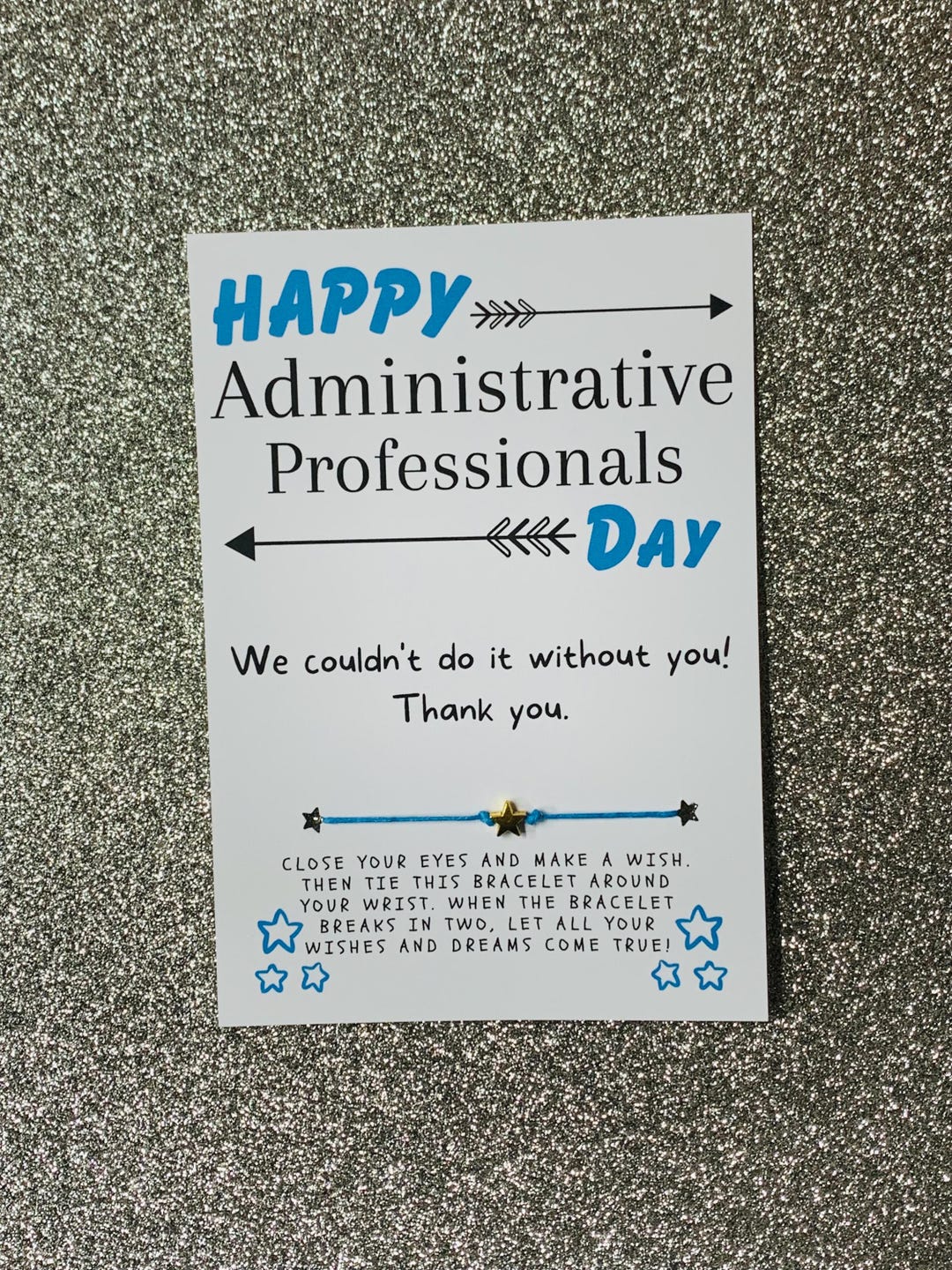 Administrative Professionals Day Gift, Wish Bracelet, Office Staff ...