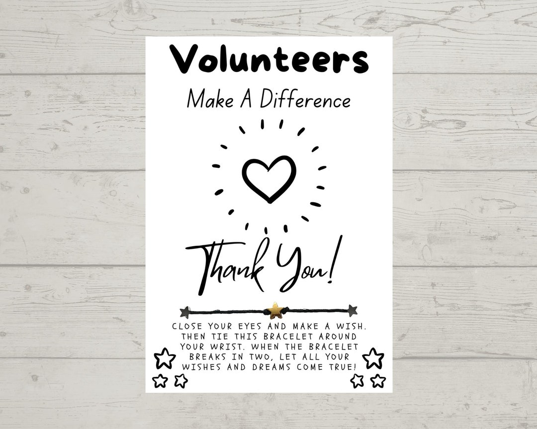 Volunteer Gift, Volunteer Thank You, Volunteer Appreciation, Thank You ...