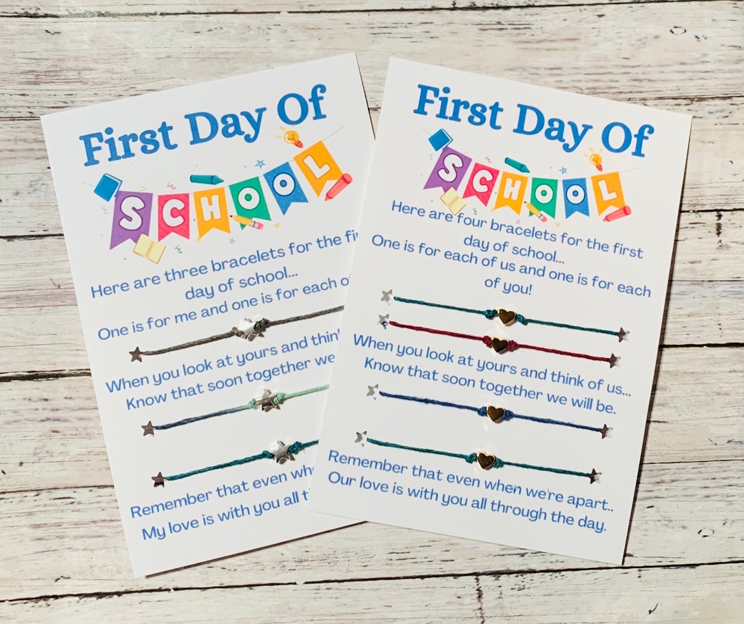 First Day of School, Back to School, Mommy and Me Bracelet, First Day ...