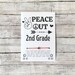 PEACE OUT 2nd Grade End of School Year Wish Bracelet - Etsy