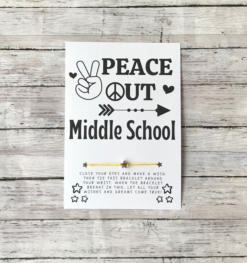 PEACE OUT Middle School End of School Year Wish Bracelet - Etsy