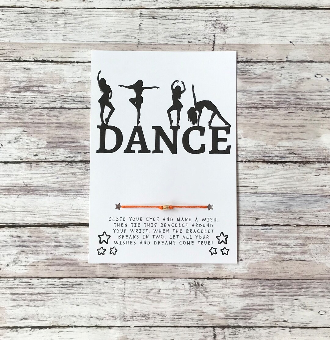 DANCE With Dancer Silhouettes Wish Bracelet Dance Team Gift - Etsy