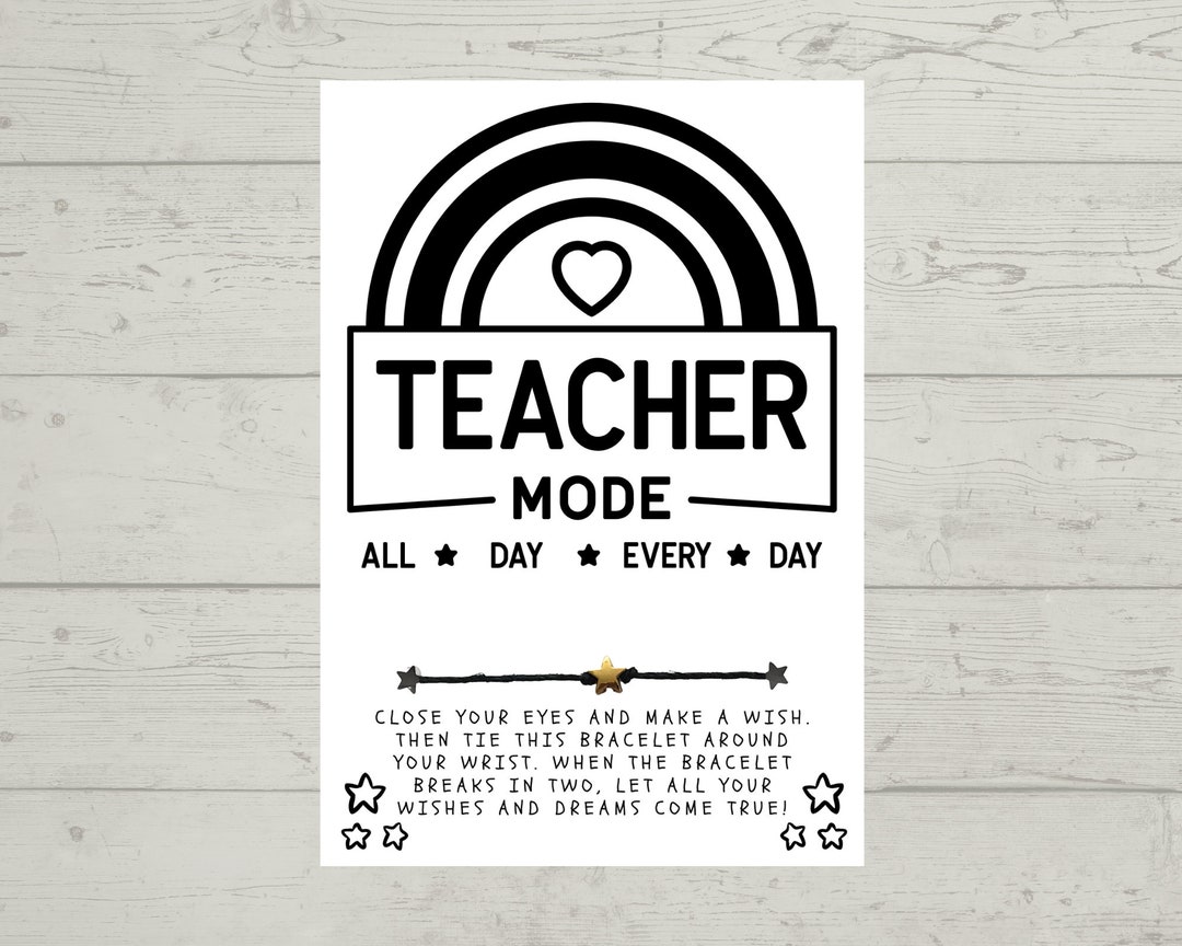 Teacher Gift, Teacher Wish Bracelet, Teacher Appreciation Week, Back to ...