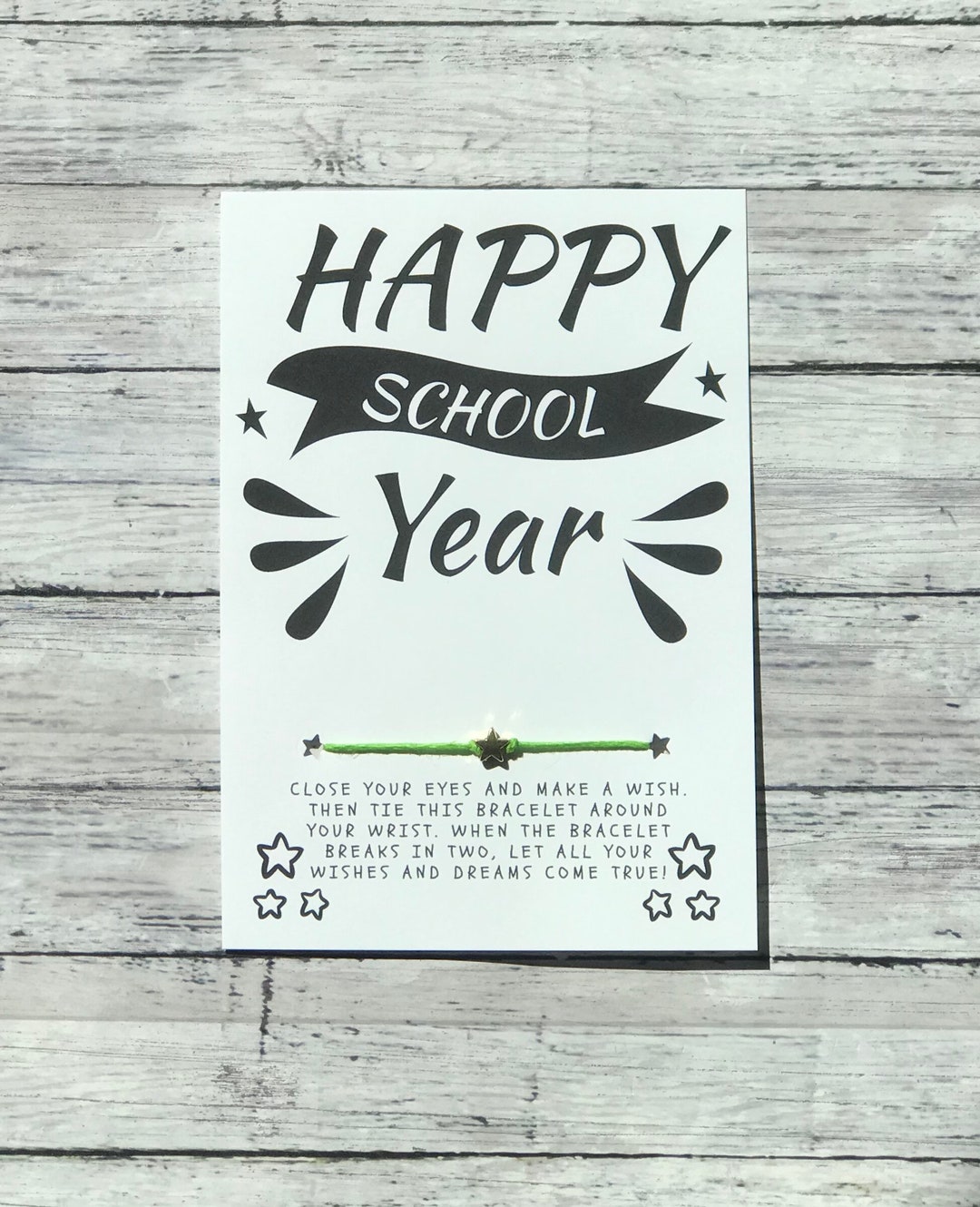 HAPPY SCHOOL YEAR Wish Bracelet, Back to School Party Favor, Student ...
