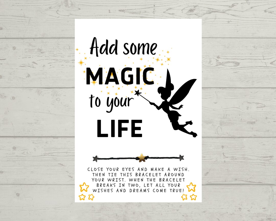 Add Some MAGIC to Your Life Fairy Wish Bracelet Words of Encouragement ...