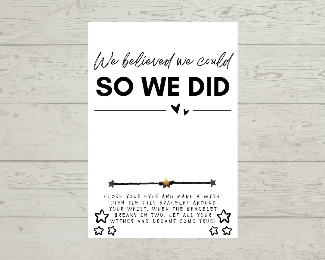 We Believed We Could so We Did, Wish Bracelet, Sports Gift, Team ...