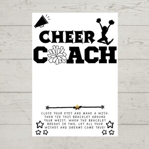 CHEER COACH With Cheerleader Silhouette Wish Bracelet, Team Coach Gift ...