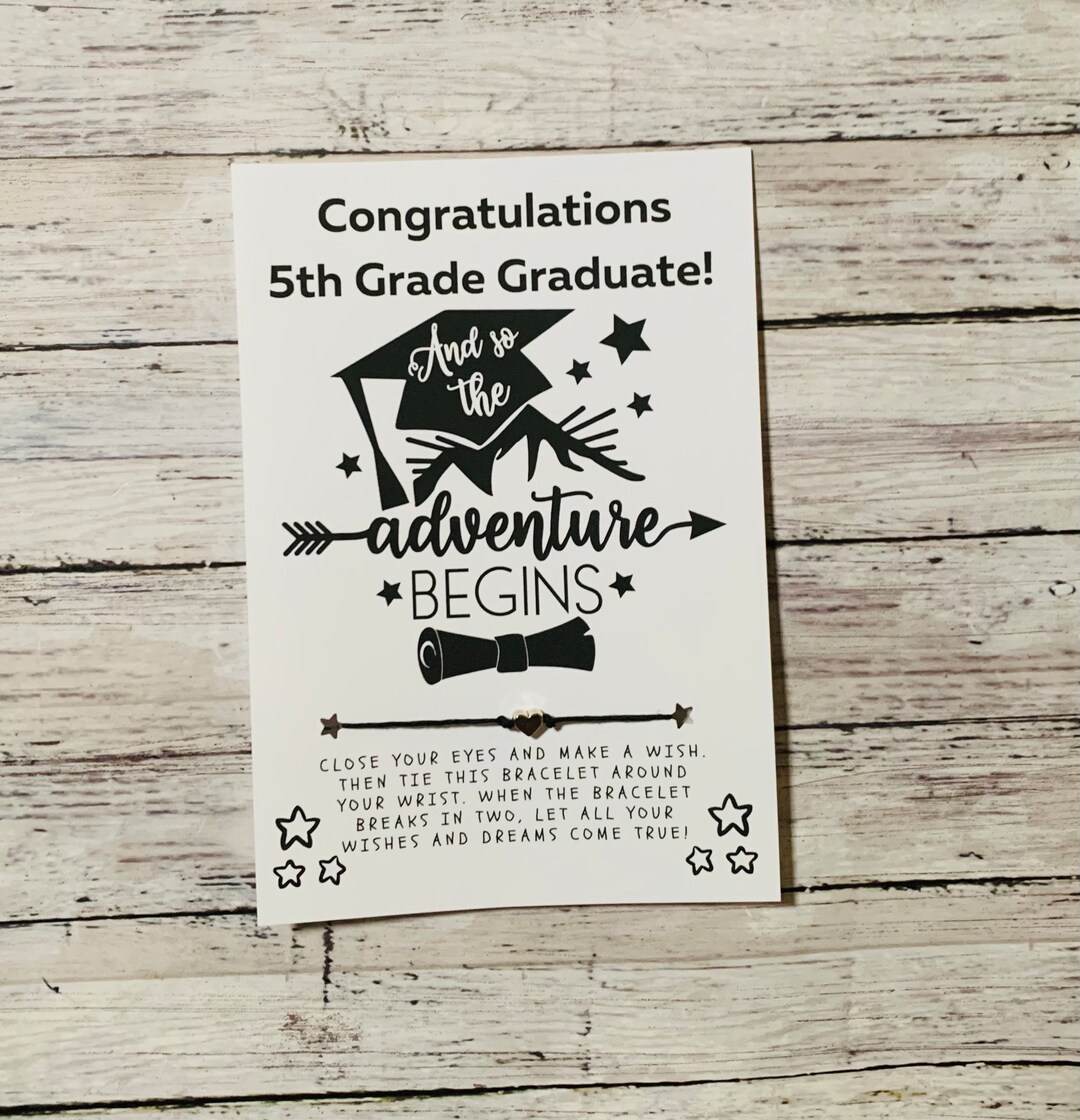 5th Grade and so the Adventure Begins, 5th Grade Graduate 2024 Wish ...