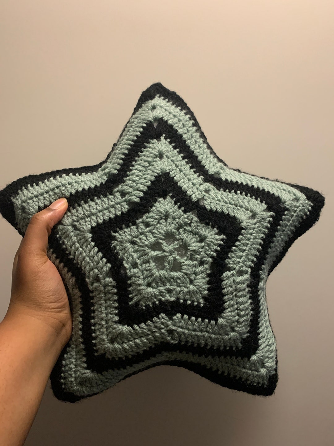 Custom Star Crochet Throw Pillow - Etsy