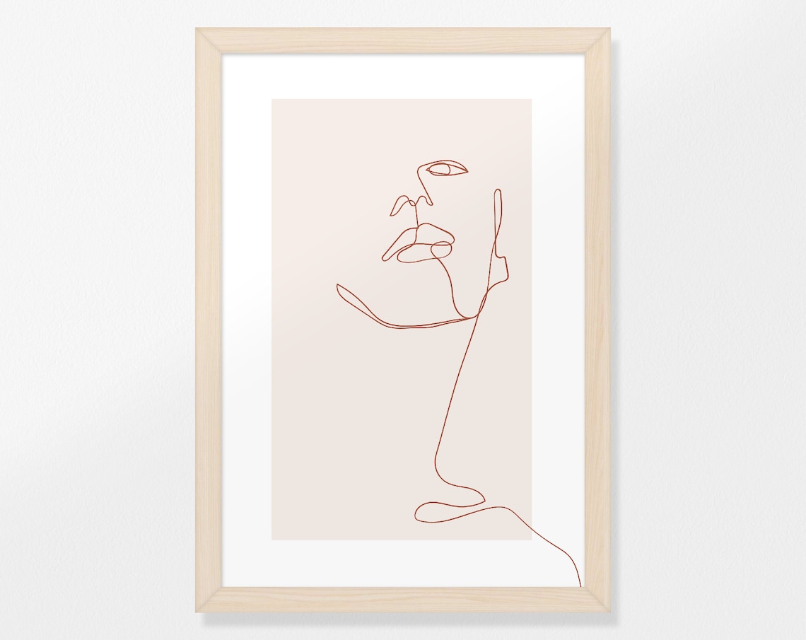 Line Art Print, Abstract Drawing Print, Abstract Line Art, Printable ...