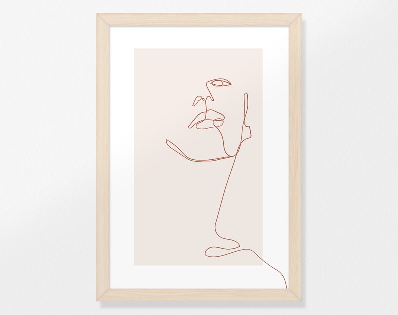 Line Art Print, Abstract Drawing Print, Abstract Line Art, Printable ...