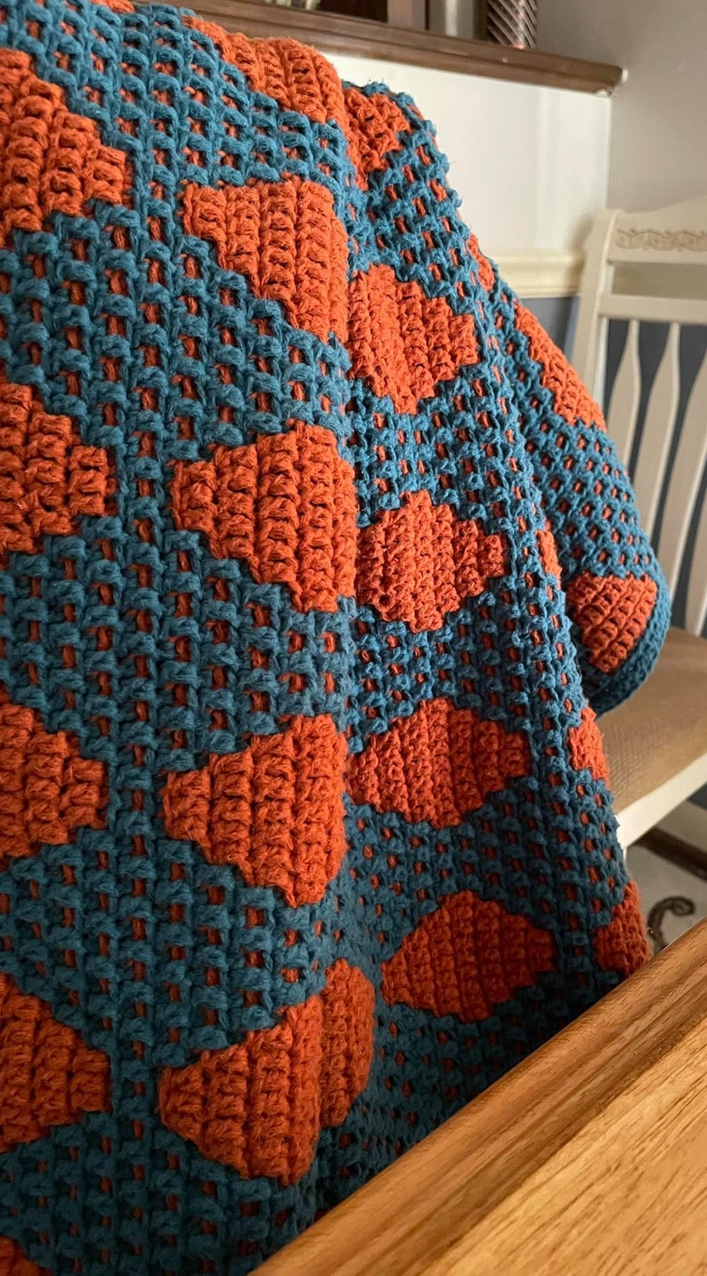 Mosaic Diamond & Lattice Throw Pattern - Etsy