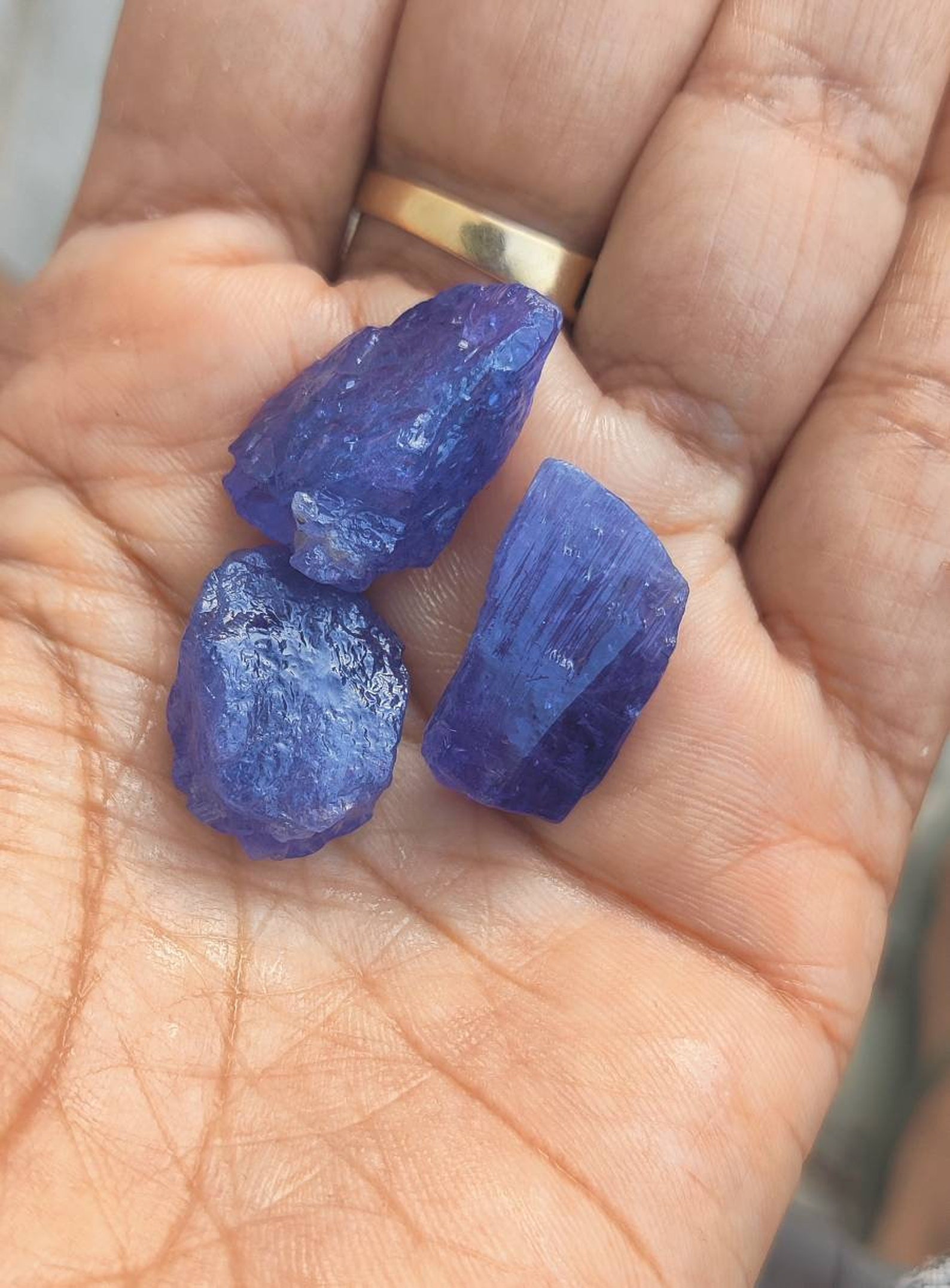 Top Quality Raw Tanzanite Gemstone 21 X19 MM Tanzanite Raw | Etsy
