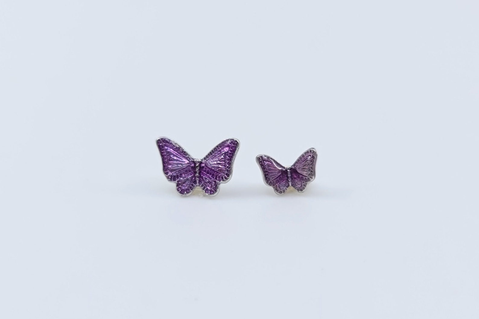 16G PURPLE Butterfly Small and Medium Size rook Curved | Etsy