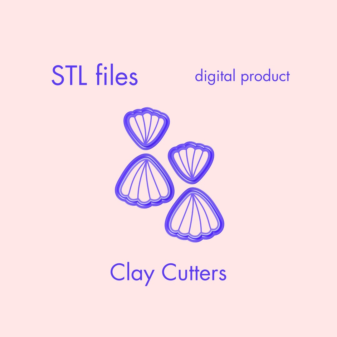 Shell Cutters, Digital Cutters, 3d Stl File, Polymer Clay Cutter for ...