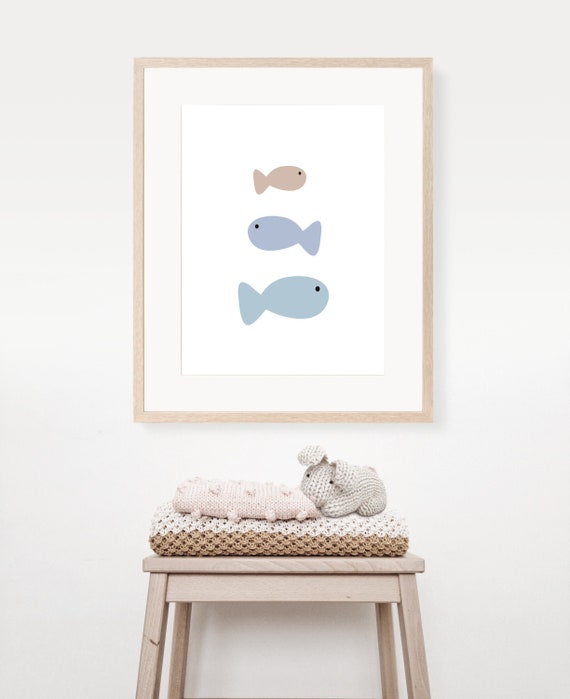 Baby Room Fish Decorations Sea Whales Wall Sticker for Kids Room Decor ...