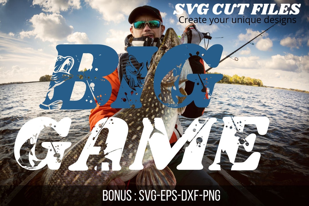 Fishing SVG Font, Cut Files Font, Display Font Cut Files, Font SVG, SVG ...
