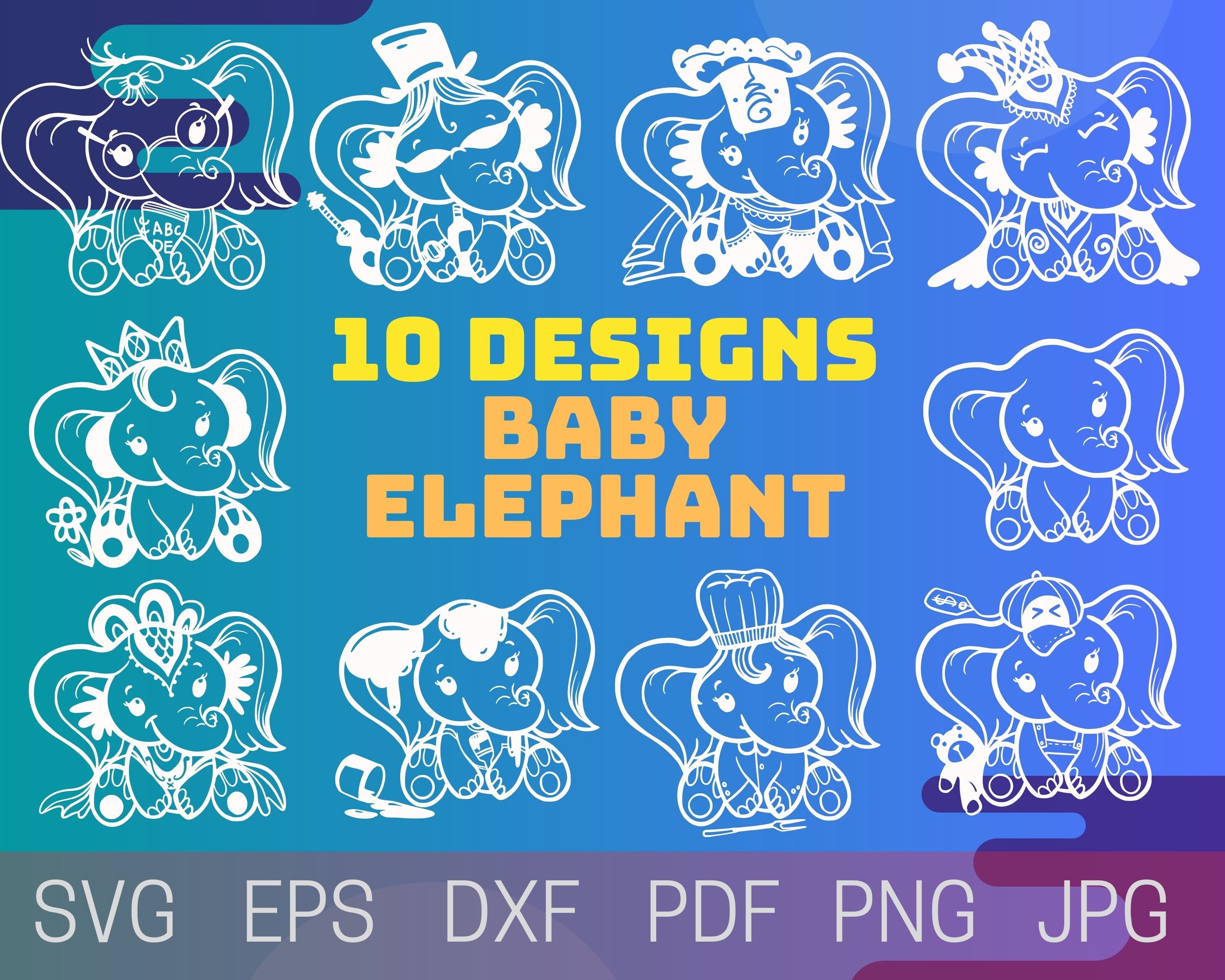 Elephant SVG Baby Elephant Elephant Svg for Baby Boy - Etsy