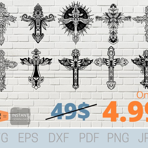 Fancy Cross Svg - Etsy