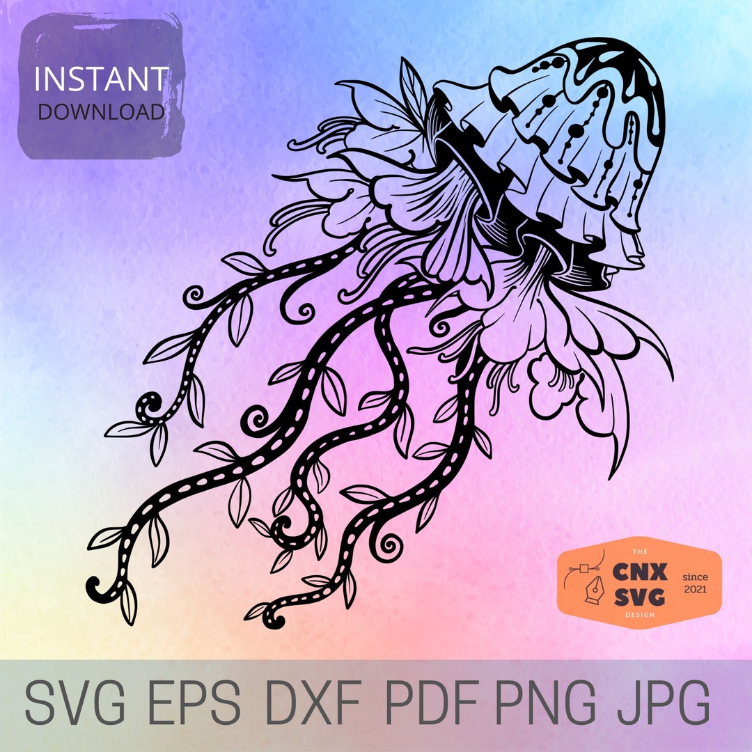 Qualle svg Mandala Qualle svg Qualle svg-Datei süße Qualle - Etsy.de