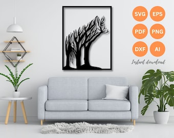 Wolf Wall Art SVG | Laser Cut Files, Glowforge (digital Download) - Etsy