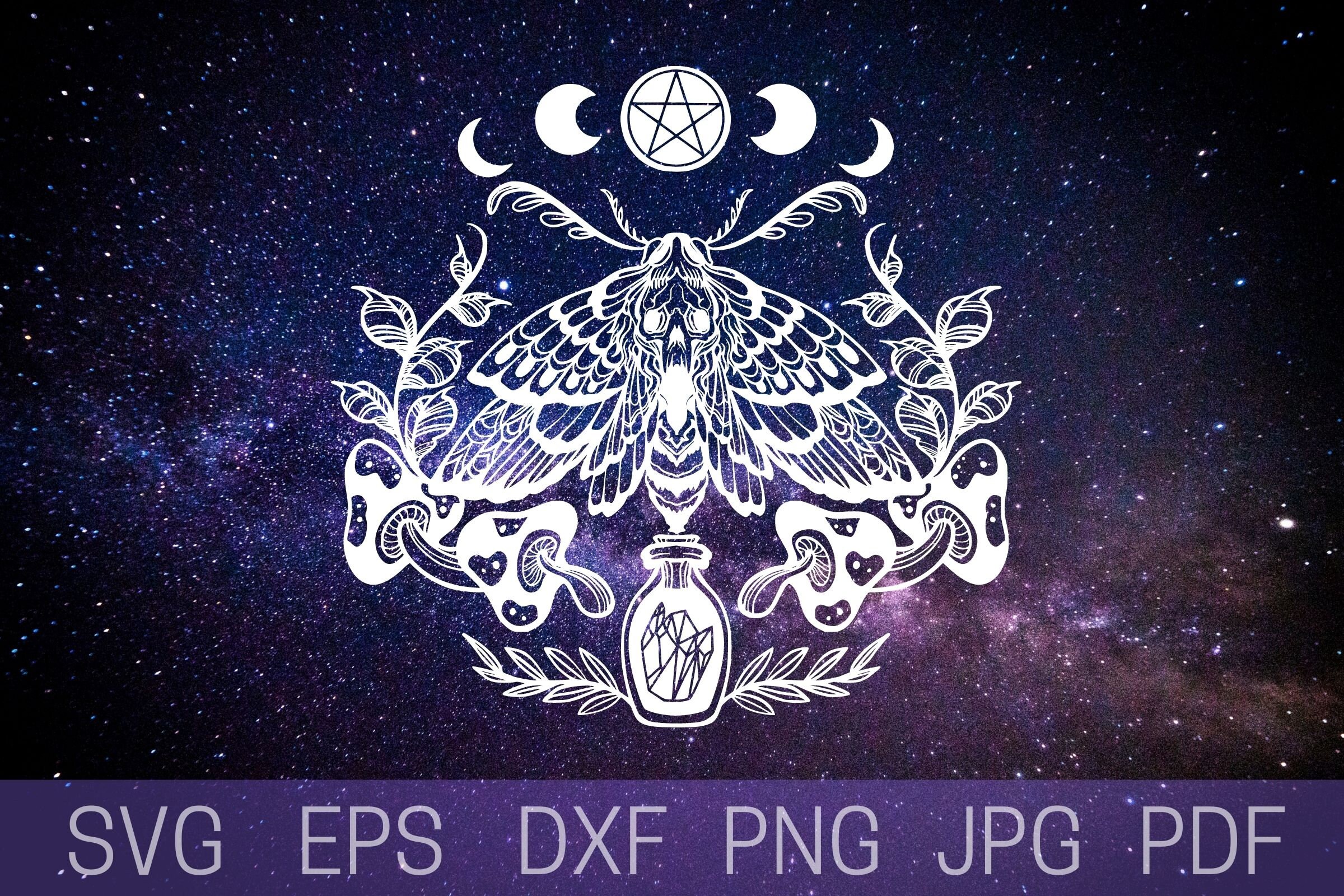 Wiccan svg wicca svg witchy svg mystic svg celestial svg | Etsy