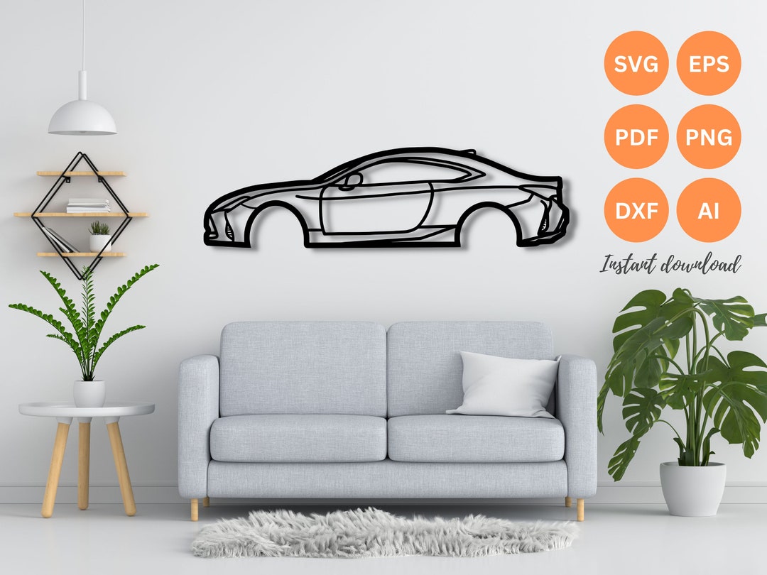 Lexus Rc 300H 2019 Wall Art Svg | Dxf | EPS | AI | Plasma Cut File ...