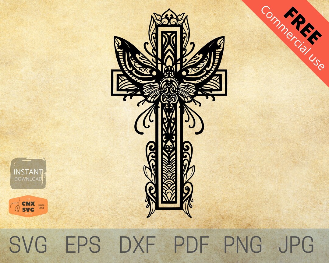 Fancy Cross SVG Cross SVG Chistian Cross SVG Cross svg - Etsy México
