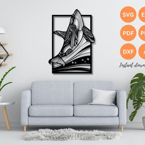 Orca Wall Art Svg | Dxf | EPS | AI | Png and PDF Files | Plasma Cut ...