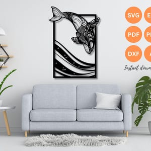 Orca Wall Art Svg | Dxf | EPS | AI | Png and PDF Files | Plasma Cut ...