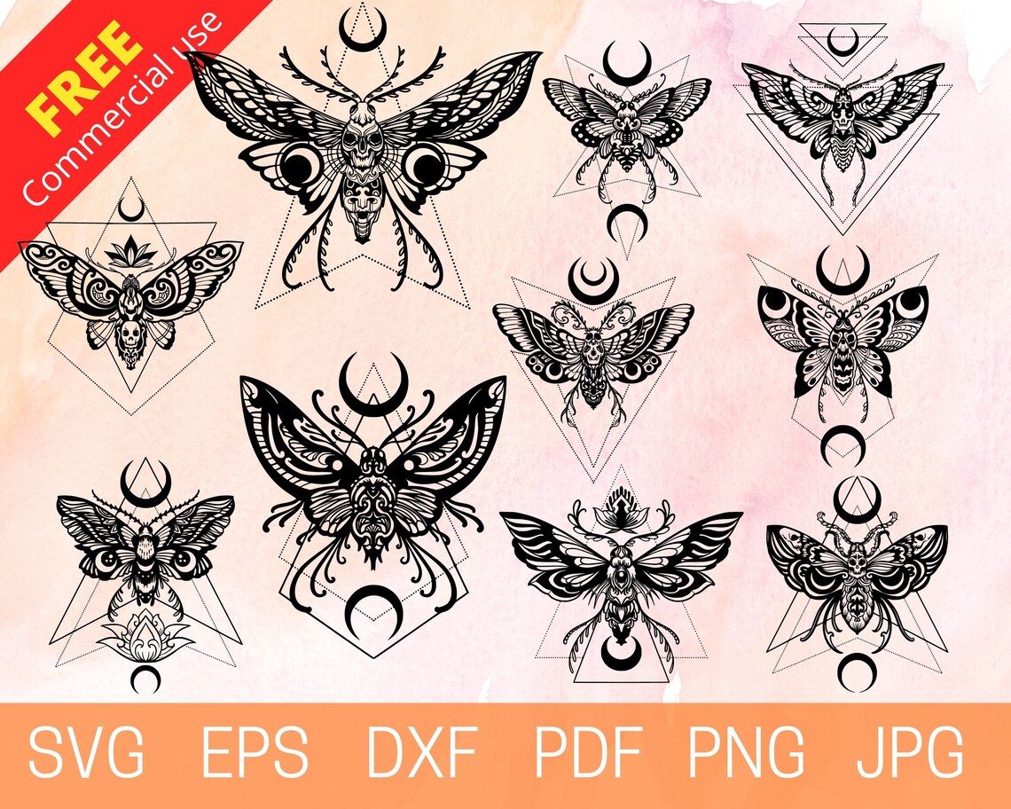 Death Head Moth Svg Death Moth SVG Moth SVG Butterfly - Etsy