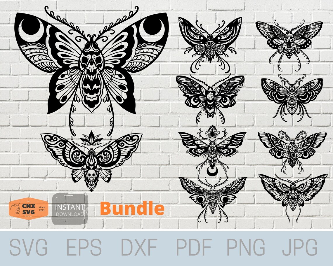 Death Head Moth Svg Death Moth SVG Moth SVG Butterfly - Etsy