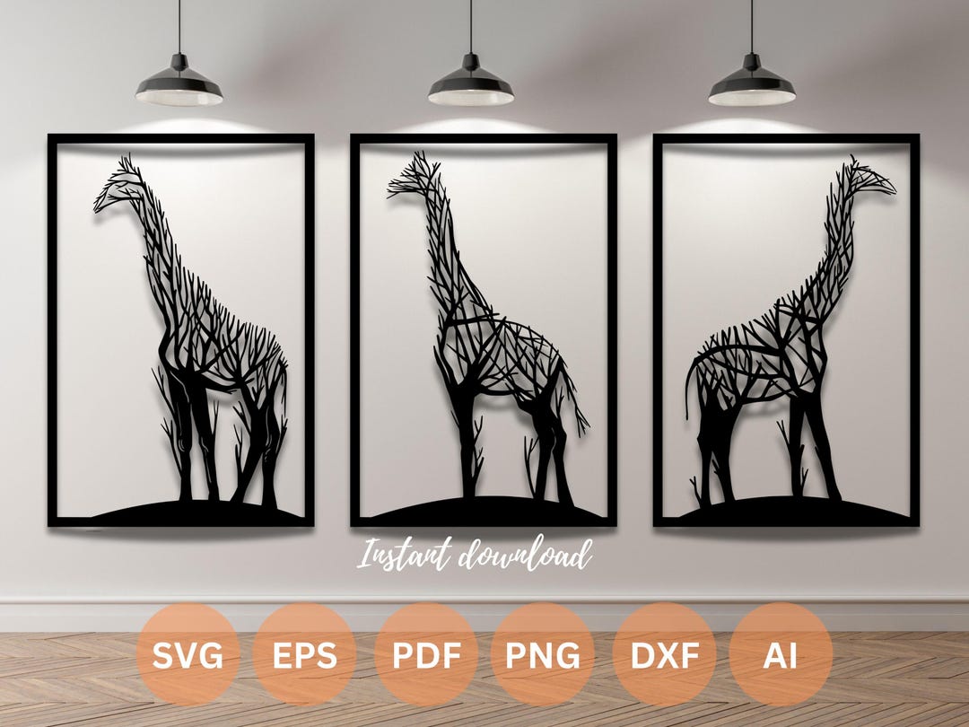 Giraffe Wall Art Svg | Giraffe Wall Art | Giraffe Plasma Cut File ...