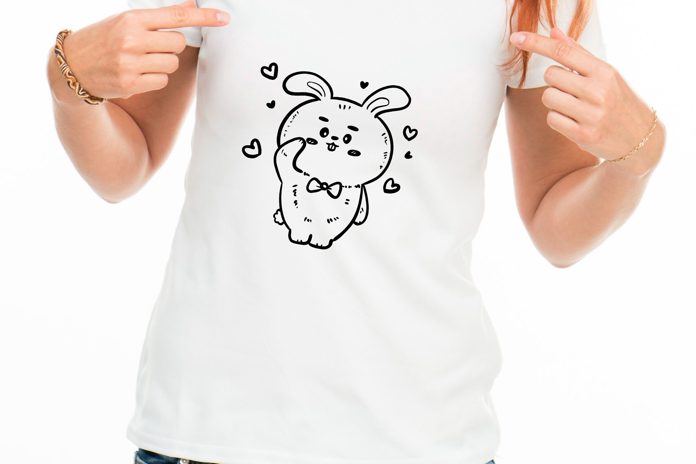 Kawaii SVG Cute rabbit SVG Kawaii cartoon SVG bunny svg for | Etsy