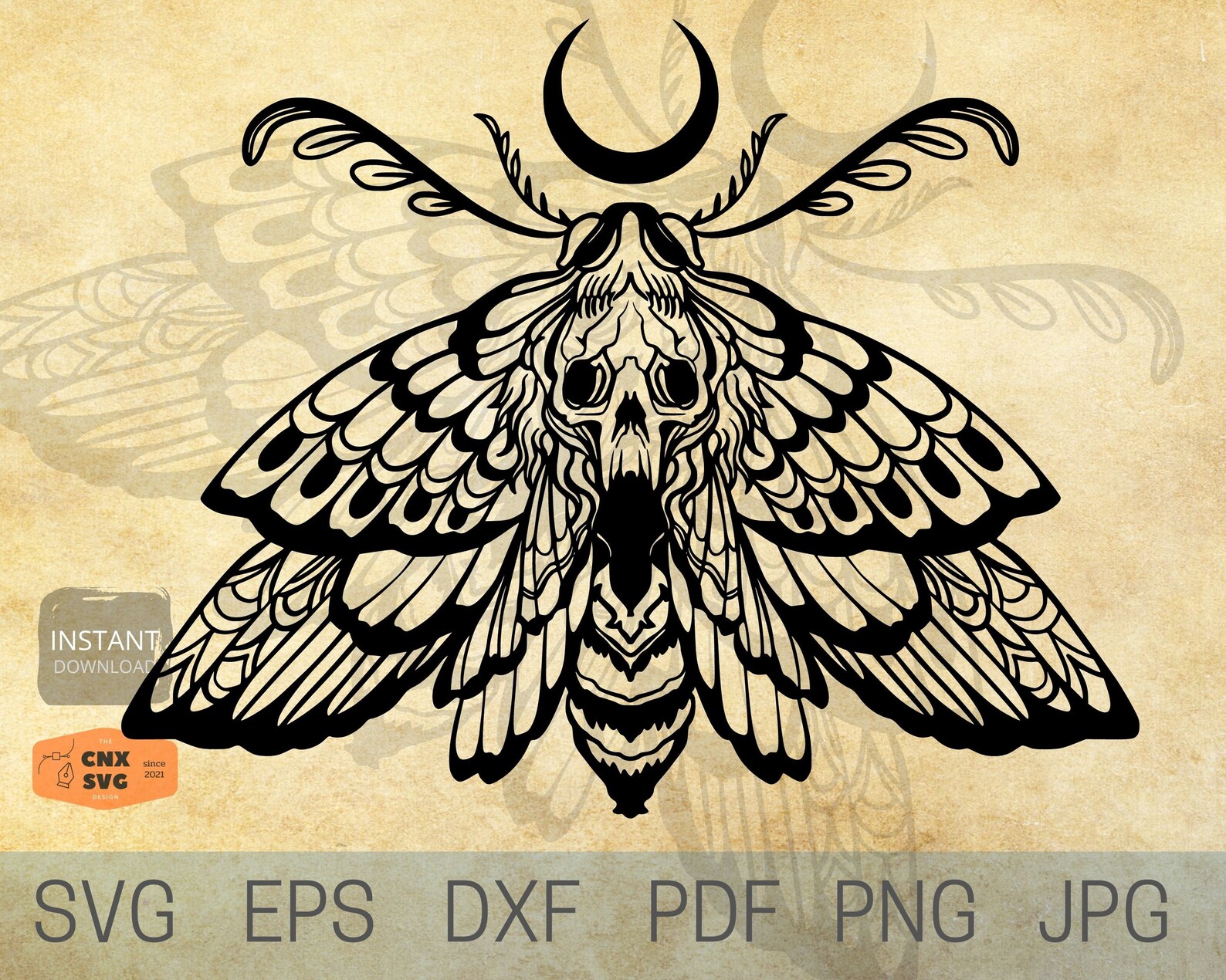 Death Head Moth Svg Death Moth SVG Moth SVG Butterfly - Etsy