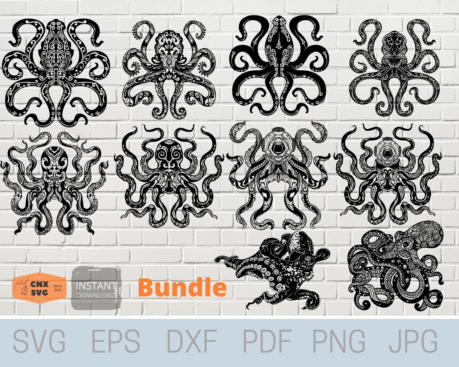 Kraken Svg Octopus SVG Squid Svg Octopus Clipart Octopus - Etsy