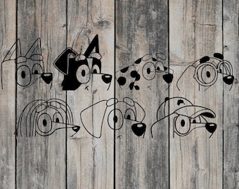 Blue Heeler Peeker digital SVG File - Etsy UK