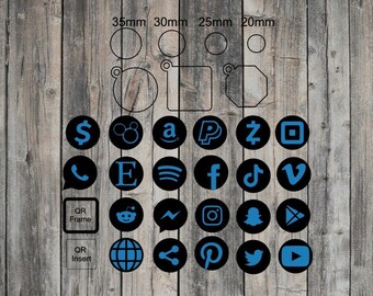 Instagram NFC Smart Tap Keychain digital SVG/CUT File - Etsy