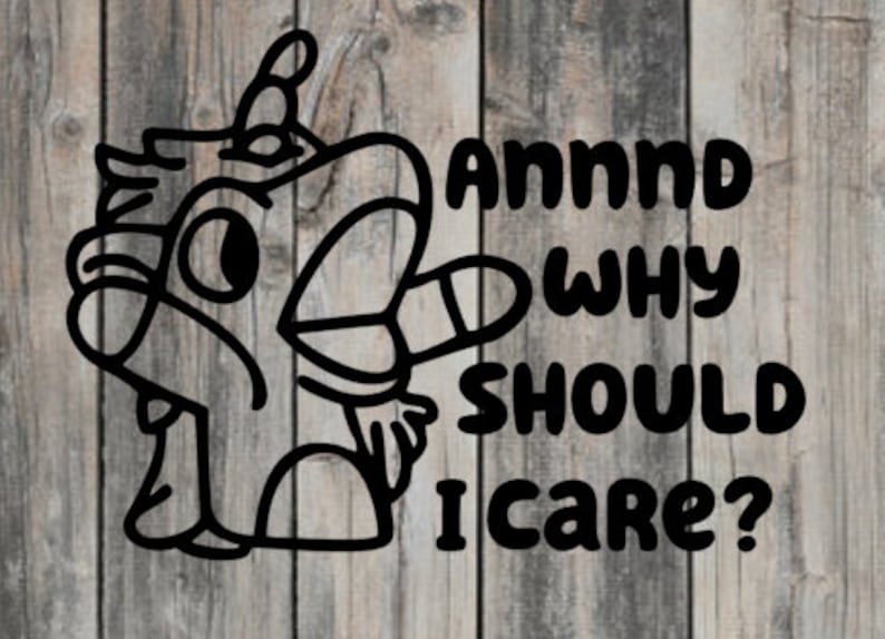 Grumpy Unicorn: Why Should I Care digital SVG File - Etsy