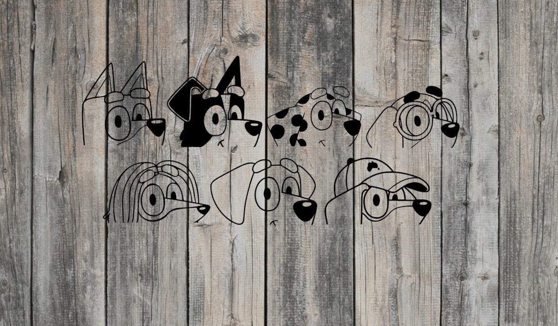 Blue Heeler Peeker Kids *digital SVG File* - Etsy